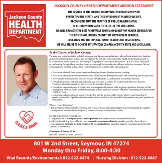 Mission Statement, Jackson County Health Department